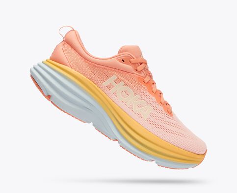 Hoka Women's Bondi 8 Shell Coral/Peach Parfait (CPP) — Playtri