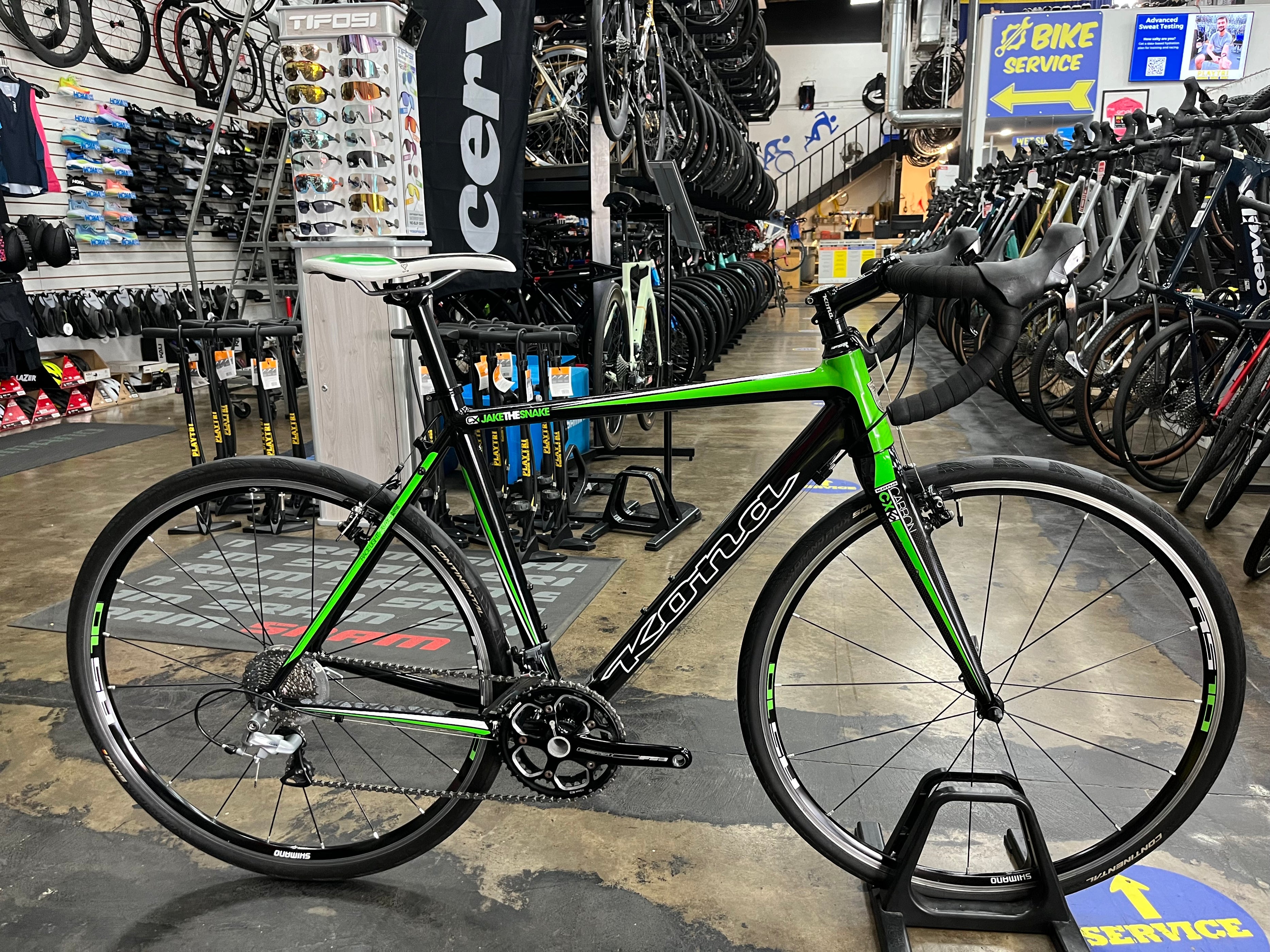 Kona Jake The Snake Shimano Ultegra 10 Speed - Black/Green 2012 USED ...