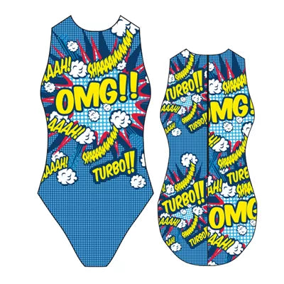 TURBO Women's Water Polo Swimsuit Popstar OMG — Playtri